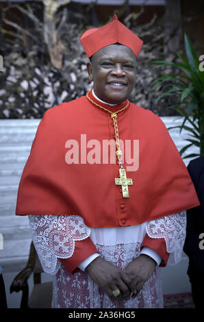New cardinal Fridolin Ambongo Besungu (Congo) during a Consistory ...