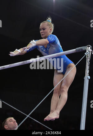 Angelina Melnikova of Russia competes on the balance beam during the ...