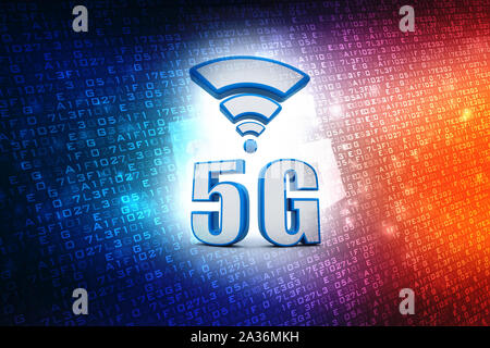 Mobile wireless 5th generation technology background design vector. 5G ...