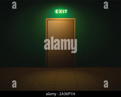 Emergency exit neon sign Stock Vector Image & Art - Alamy