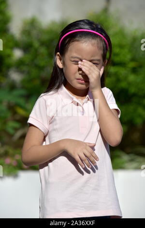 Crying Young Filipina Girl Stock Photo - Alamy