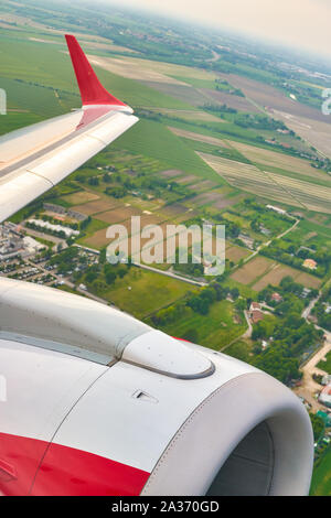 Austrian Airlines Embraer E195 aircraft taking off from Lviv Airport ...