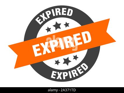 expired round orange sticker isolated on white Stock Vector Image & Art ...