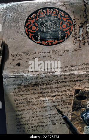 Hand written parchment legal document signed and sealed Stock Photo - Alamy