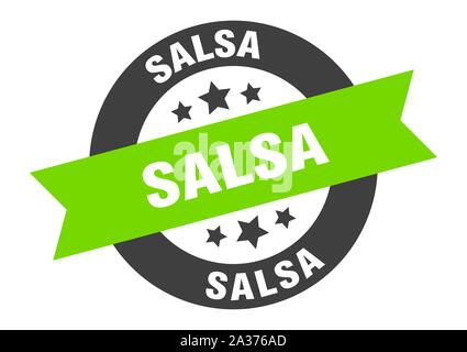 salsa ribbon. salsa round green sign. salsa Stock Vector Image & Art ...