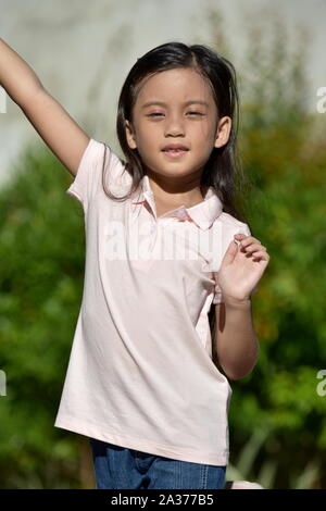 Stretching Cute Filipina Female Stock Photo - Alamy