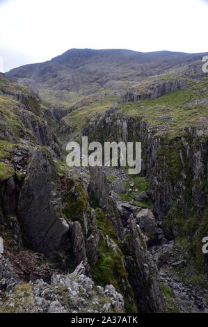 The Wainwright Scafell Pike from Piers Gill in Wasdale, Lake District ...