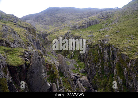 The Wainwright Scafell Pike from Piers Gill in Wasdale, Lake District ...
