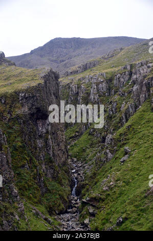The Wainwright Scafell Pike from Piers Gill in Wasdale, Lake District ...