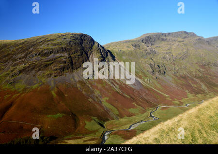 The Wainwrights Kirk Fell & Yewbarrow and the Mosedale Valley from the ...