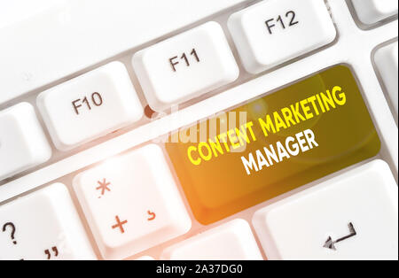 Writing note showing Content Marketing And Promotion. Business photo ...