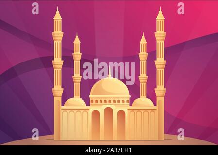 Muslim castle. Cartoon Islamic mosque. vector illustration Stock Vector ...