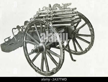 15th century ribauldequín also known as a rabauld, ribault, ribaudkin ...