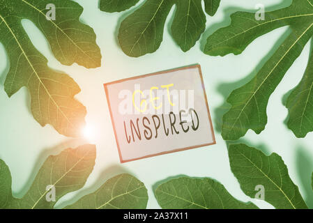 Writing note showing Be Inspired. Business concept for extraordinary ...