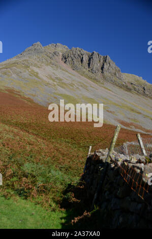 The Moses Trod path from Wasdale Head to Sty Head under Great Gable ...