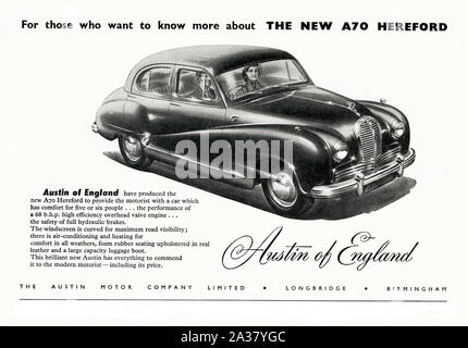 1950s Austin A70 Saloon car Stock Photo - Alamy