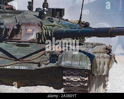 Slovenian armed forces M84 tank driving demonstration in Pivka Slovenia ...