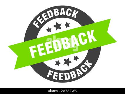 feedback round green sticker isolated on white Stock Vector Image & Art ...