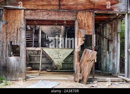 The ruins of the old Blue Ridge Mine in the Ochoco Mountains of Central ...