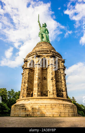 Hermannsdenkmal, Hermann monument at Grotenburg in Teutoburger forest ...