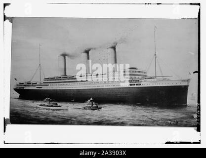S.S. Imperator, an ocean liner of the Hamburg America Line in New York ...