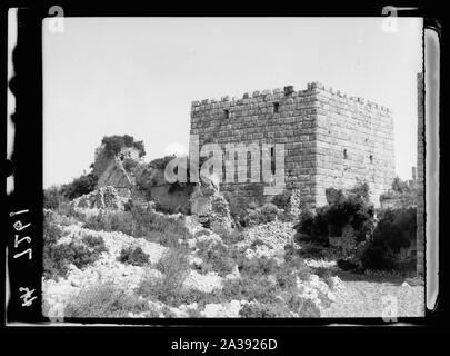 Sahyun Castle. Probably Saladin's tower. 1934, Syria, Sahyun Stock ...