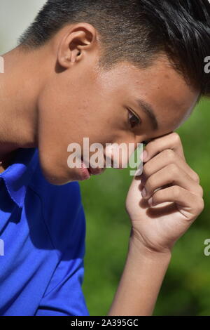 Filipino Male And Worry Stock Photo - Alamy