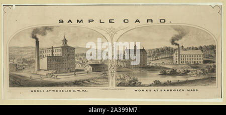 Sample card - works at Wheeling, W. VA. - works at Sandwich Stock Photo ...