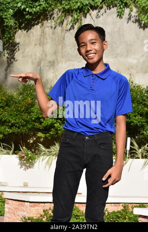 Filipino Male Pointing Stock Photo - Alamy