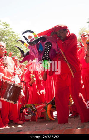 Dancing Devils of Yare, a set of popular Venezuelan religious festivals ...