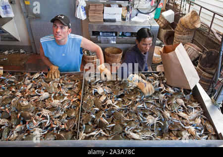 Seafood vendors at the Maine Ave. Fish Market, 1100 Maine Ave., SW ...