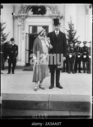 Ray Lyman Wilbur, Secretary of the Interior, is shown with the first ...