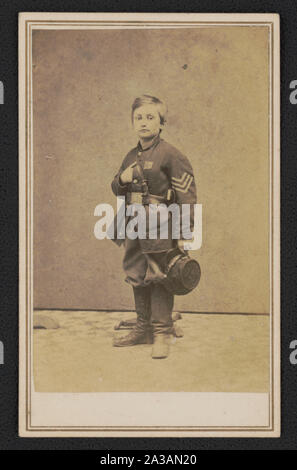 Sergeant John Clem of Co. C, 22nd Michigan Infantry Regiment in uniform ...