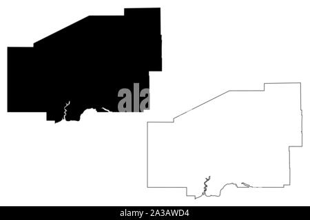 Matanuska-Susitna Borough (Alaska) outline map set Stock Vector Image ...