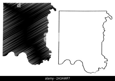 Madison county map of Alabama USA with American national flag ...