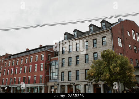 brick building in historic Portland, Maine Stock Photo: 79521621 - Alamy