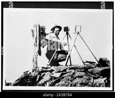 A photograph showing a signal station with a telephone, documenting ...