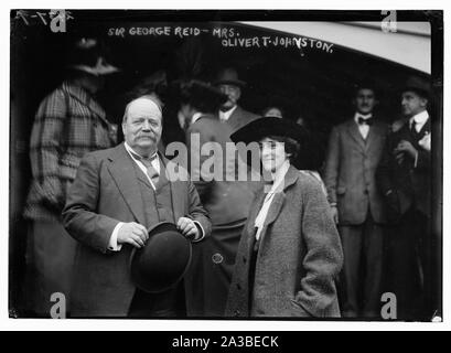 A portrait of Sir George Reid and Mrs. Oliver T. Johnston, captured ...