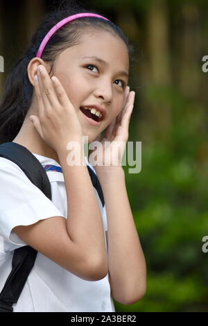 Surprised Girl Student Stock Photo - Alamy