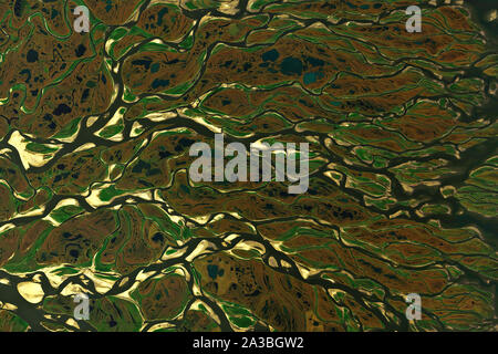 Lena River Delta Seen from Satellite Stock Photo - Alamy
