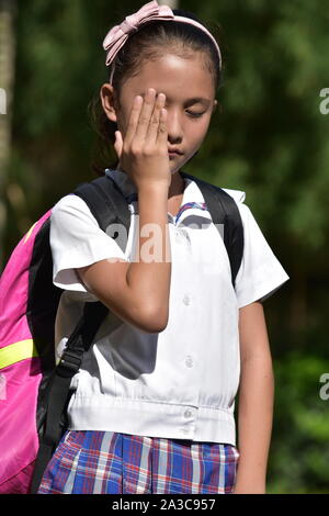 Sad Diverse Female Student Stock Photo - Alamy