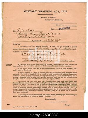 Military Training Act 1939 Stock Photo - Alamy