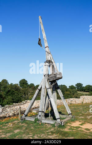 Trebuchet, medieval siege engine Stock Photo - Alamy