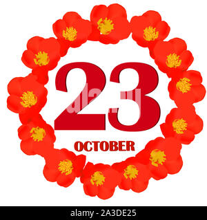 October 23 icon. For planning important day. Banner for holidays and ...