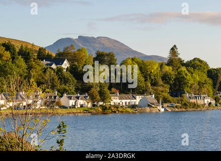 Yacht in Loch Carron at Lochcarron Village Highland Scotland Stock ...
