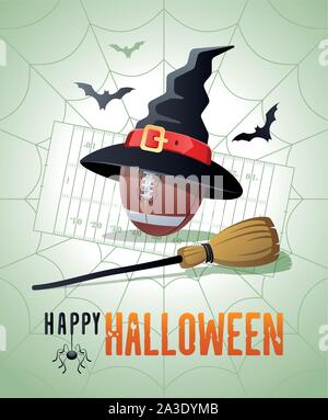 American football flyer. Sports party night layout, brochure. Modern ...