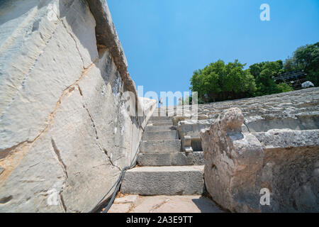 Ruins of Stadium in Epidaurus, Peloponnese, Greece. UNESCO World ...