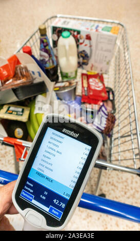 closeup of Scan as you shop handset Stock Photo - Alamy