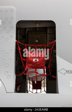 Hatch Door to an Airplane Stock Photo - Alamy