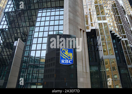 TORONTO - OCTOBER 2019: The logo of RBC, Canada's largest banking ...